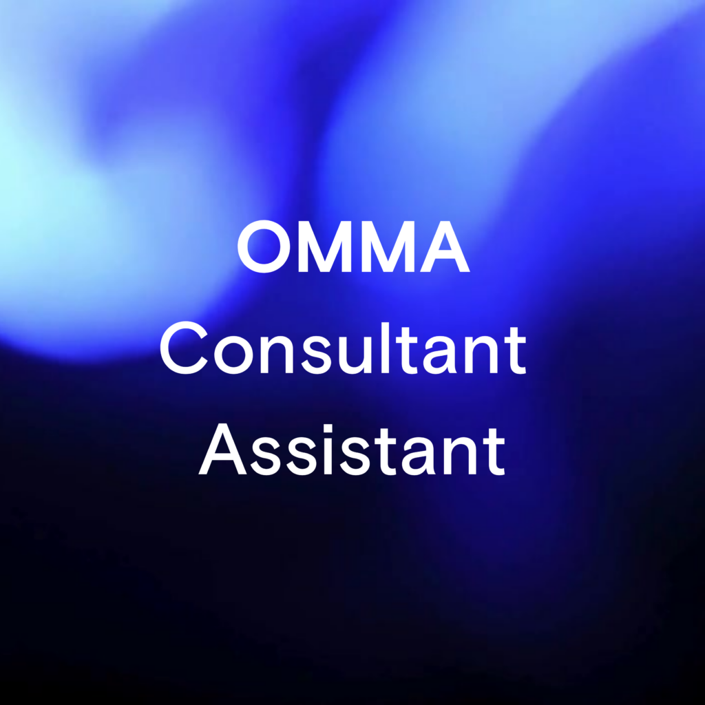 OMMA Consultant Assistant - OMMA Data - Quality Data Starts with OMMA